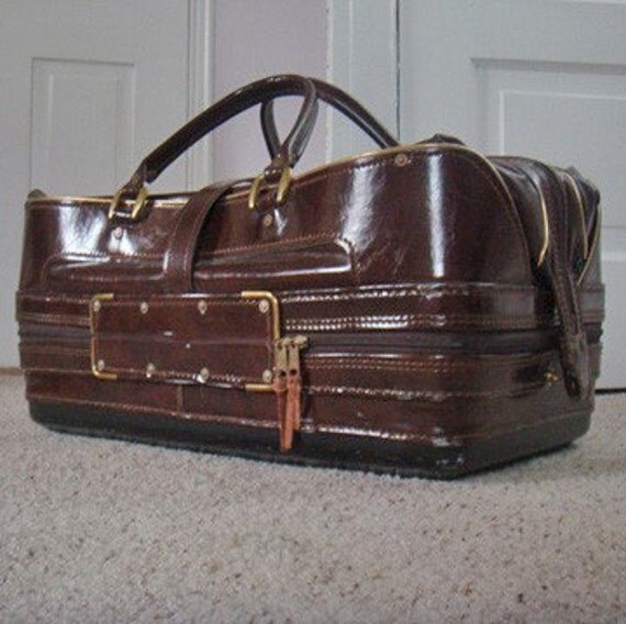 Secret Agent Man Double Compartment Vintage Faux Leather Dark