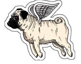 Pug with wings | Etsy