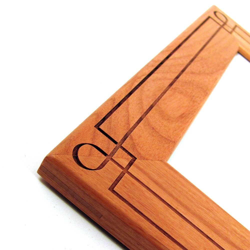 Custom Laser Engraved Wood Picture Frame 5x7 by memoriesforlifesb