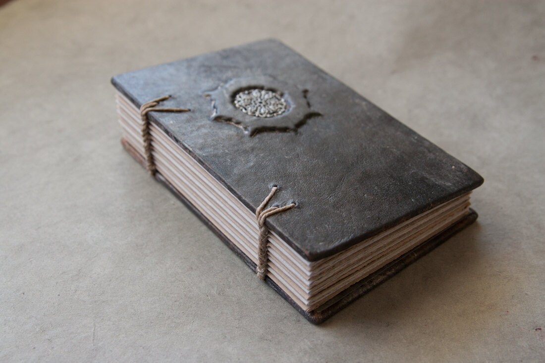 Gothic Leather Journal by badgerandchirp on Etsy