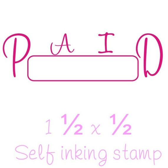 Paid rubber stamp self inking custom business stamps