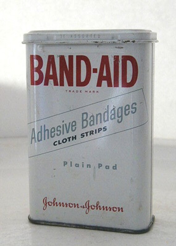 Vintage Johnson & Johnson Band-Aid Tin adhesive bandages