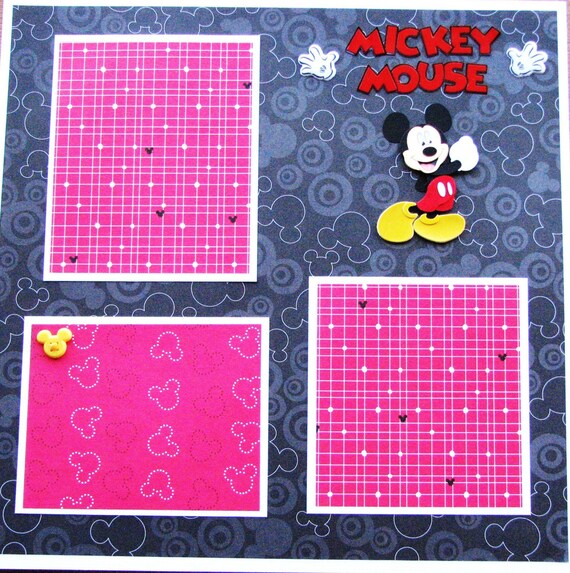 Scrapbook Layout Mickey Mouse