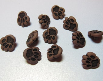 Paw print buttons | Etsy