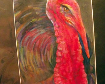 Items similar to Turkey Gobbler pyrography woodburning on Etsy