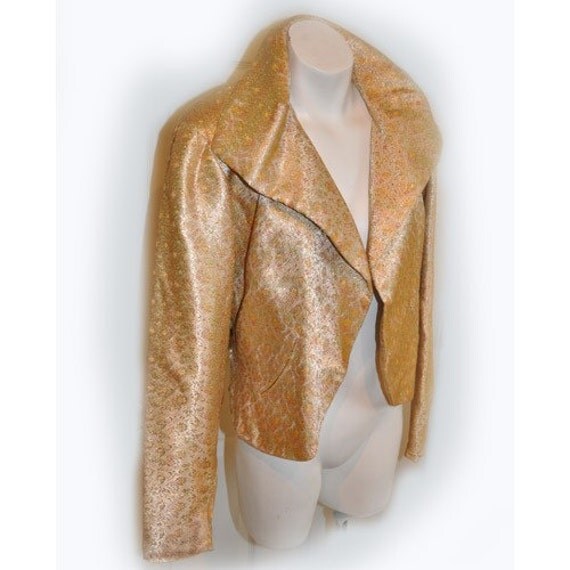 1940's Gold Lame Best and Co Cropped Jacket