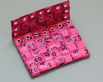 Tape Measure Coin Pouch in Bright Yellow Coin by undoneclothing