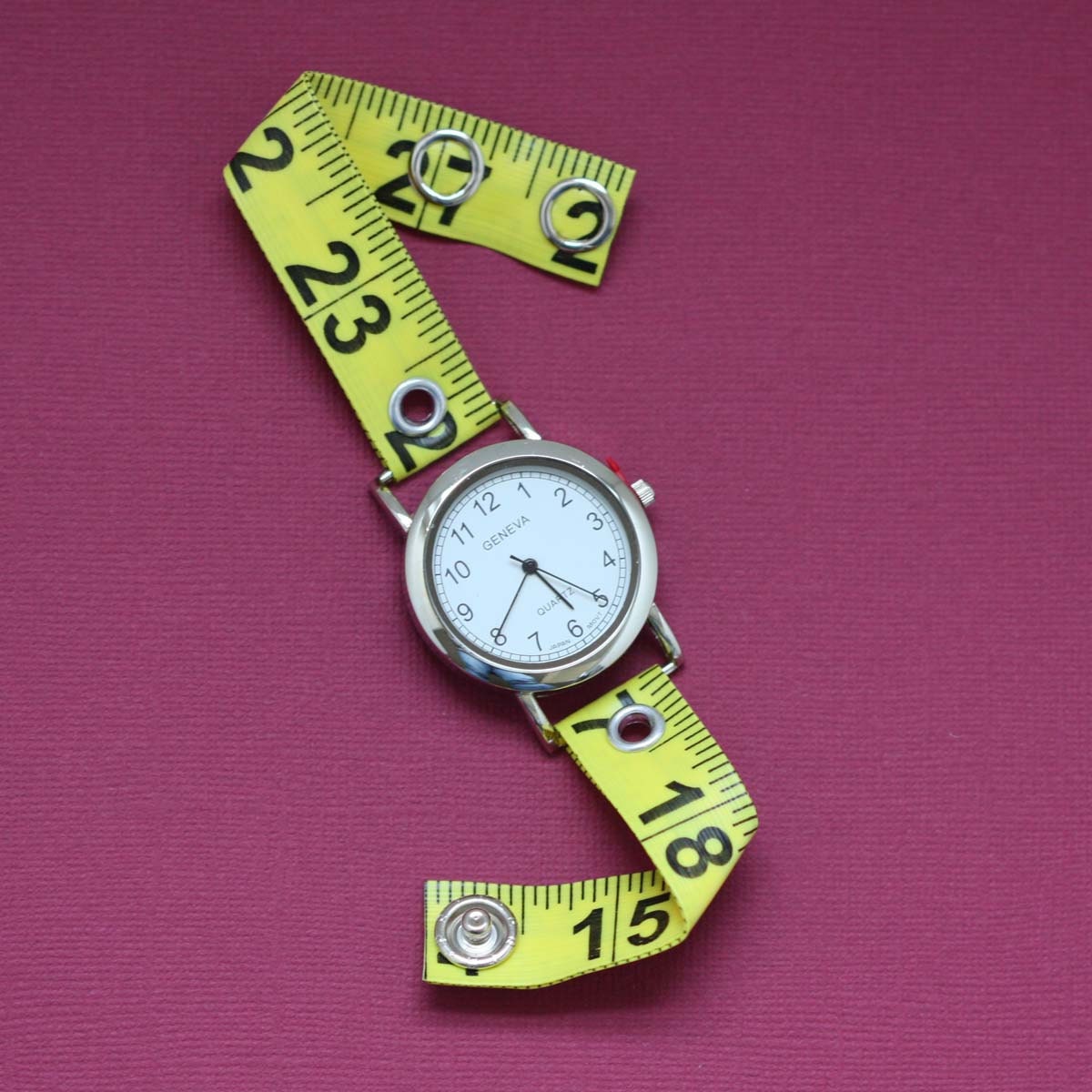 Tape Measure Watch in Yellow by undoneclothing on Etsy
