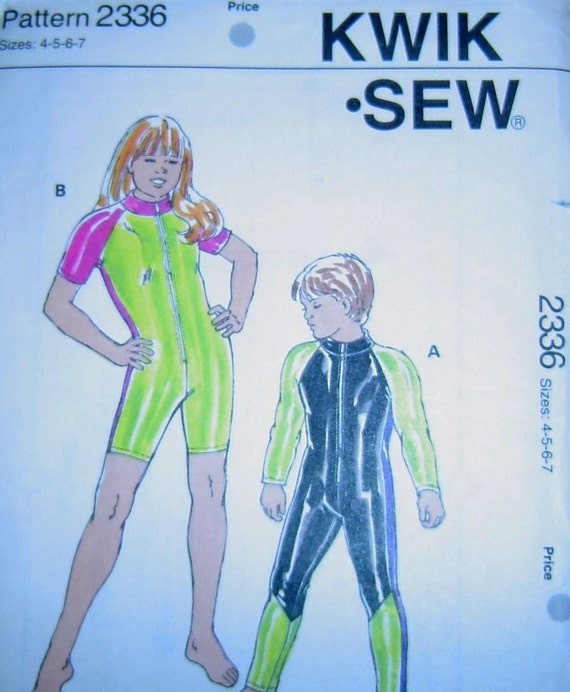 Child's WETSUIT pattern Size 4567