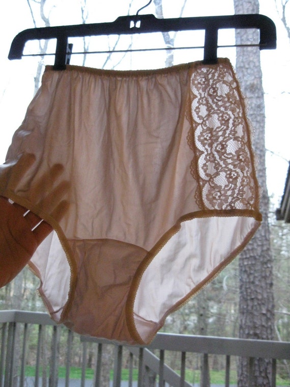 Vintage Nylon Lace Inset Mushroom Dixie Belle Panties
