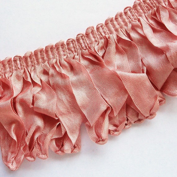 31207 Pink Ribbon Loop Fringe 3 inch Drop Loopy Fringe Sold