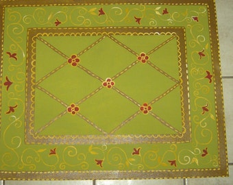 FLOORCLOTH hand painted canvas rug FLOOR CLOTH