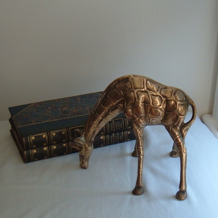 large vintage brass giraffe sale by ImSoVintage on Etsy
