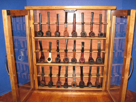 Smoking Tobacco Pipe Cabinet Rack Stand 24 by uniquedisplaycases