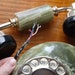 Marble Telephone. Vintage Green Princess Phone w by domestikate