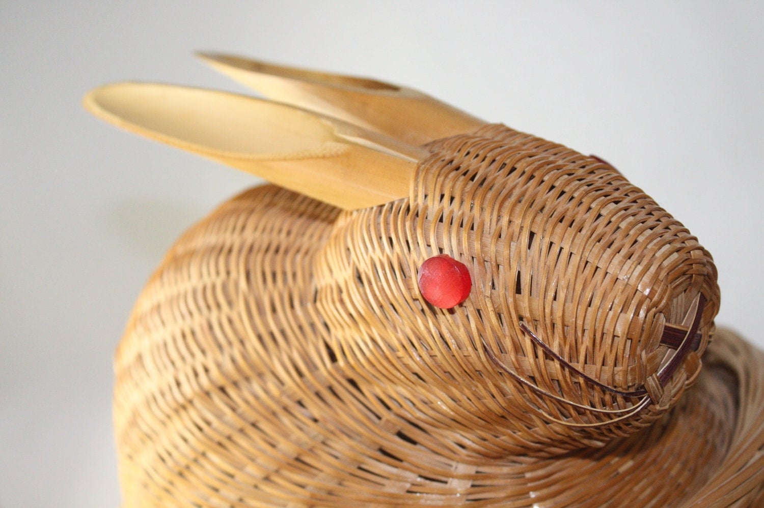 Vintage Easter Basket Bunny Rabbit Wicker Basket