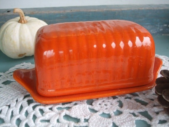 Bauer Ring Pattern Quarter Pound Butter Dish