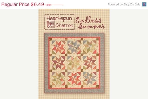 SALE Endless Summer Quilt 5 charm square PATTERN free