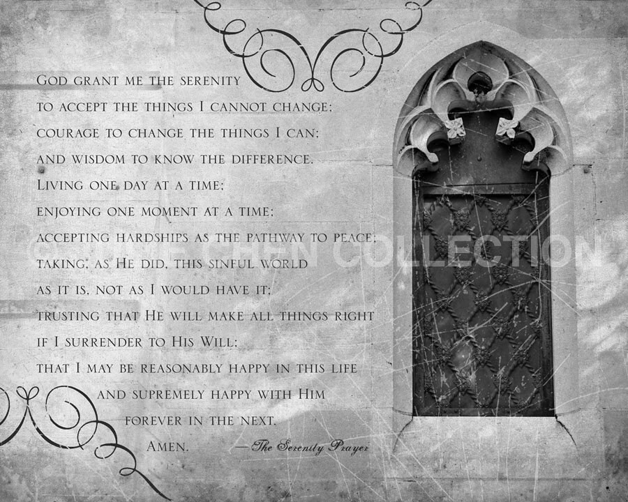 The Serenity Prayer Inspirational Quote Inspirational Art