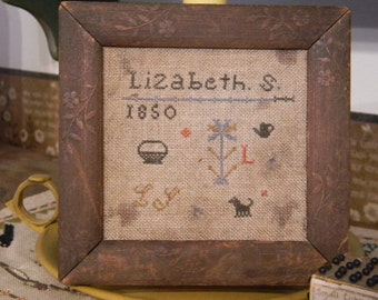 BELOVED Thread & Pin Tuffet cross stitch PAPER PATTERN from