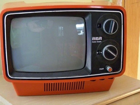 Rad Little Red Vintage TV RCA Sportable Portable TV from 1975