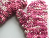 Items similar to Peppermint Pink Mittens M-L on Etsy