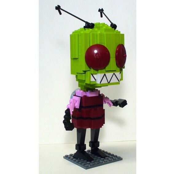 Custom LEGO Invader Zim Model by FoldedFancy on Etsy