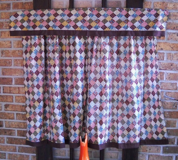 Vintage Curtains Vintage Calico Curtains Kitchen Curtains Cafe