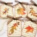 Autumn Gift Favor Tags Vintage Fall Leaves Handmade