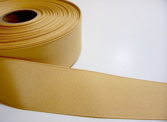 Light Gold Grosgrain Ribbon 1 1/2 inches wide x by GriffithGardens