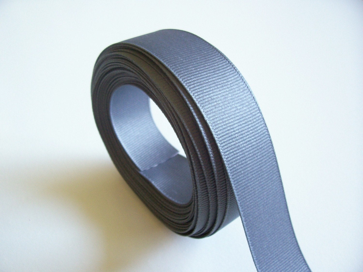 Gray Ribbon Charcoal Gray Grosgrain Ribbon 7/8 inch wide x 10