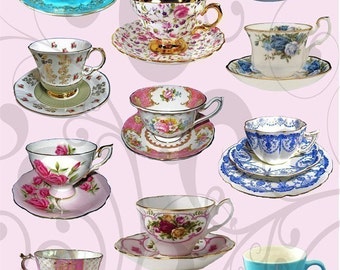 Tea party graphics | Etsy