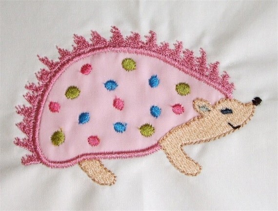 Machine Embroidery 3 Hedgehogs Applique by DBembroideryDesigns
