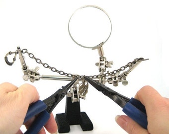 Third Hand Helping Hand Jewelry Magnifier Alligator Clips