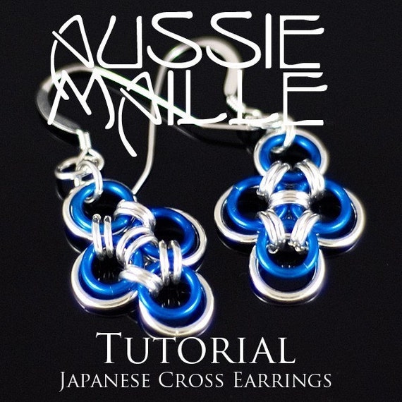 Chainmaille Tutorial Japanese Cross Earrings