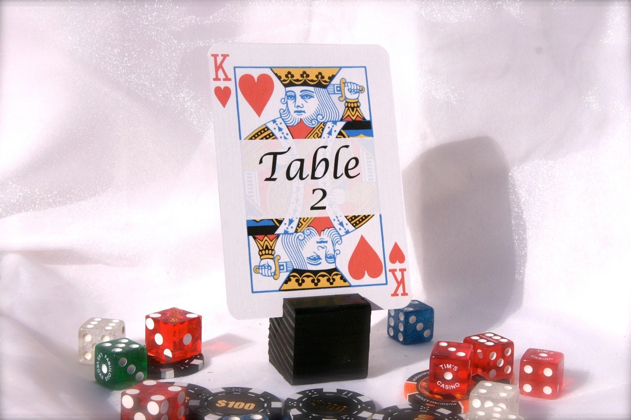 Playing Card Table Number Cards 5 x 7 Set of 10 by Gallery360