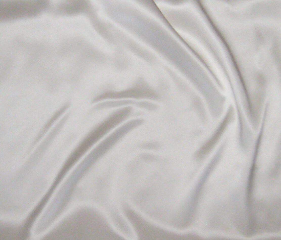 Natural WHITE Silk Charmeuse Fabric