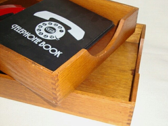 Reserved 2 vintage wood desk mail organizer trays