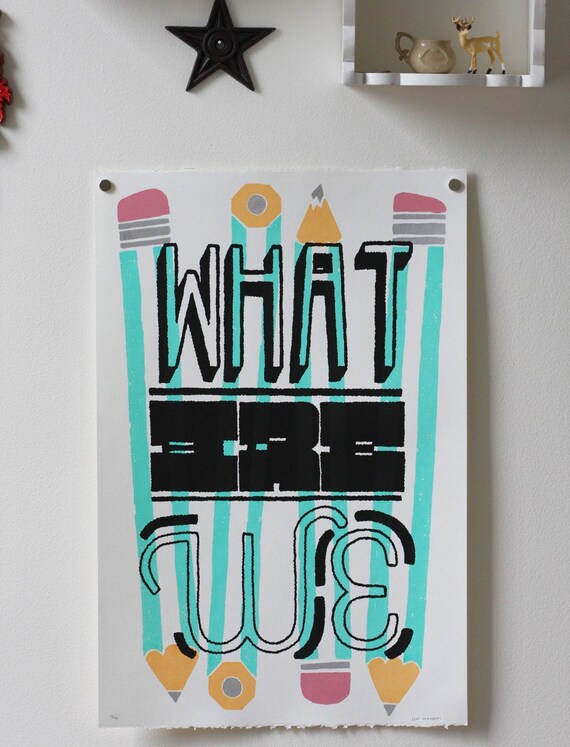 Items similar to What Are We poster on Etsy