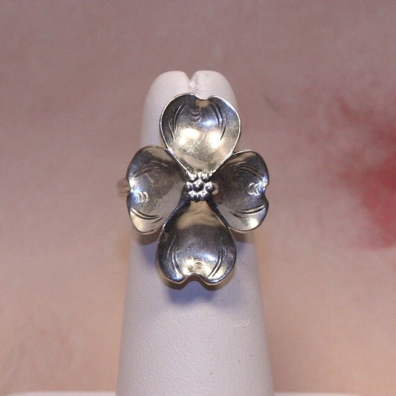 Vintage Sterling Stuart Nye Dogwood Ring by GeneralWhimsy2 on Etsy