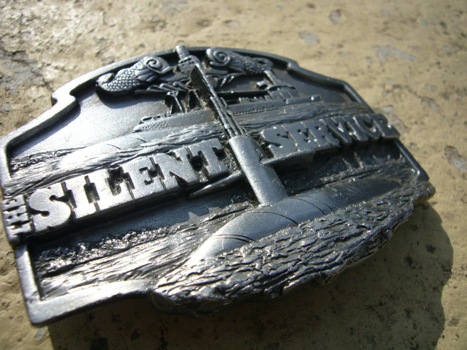 Navy THE Silent Service submarine Belt Buckle Navy THE Silent Service submarine Belt Buckle