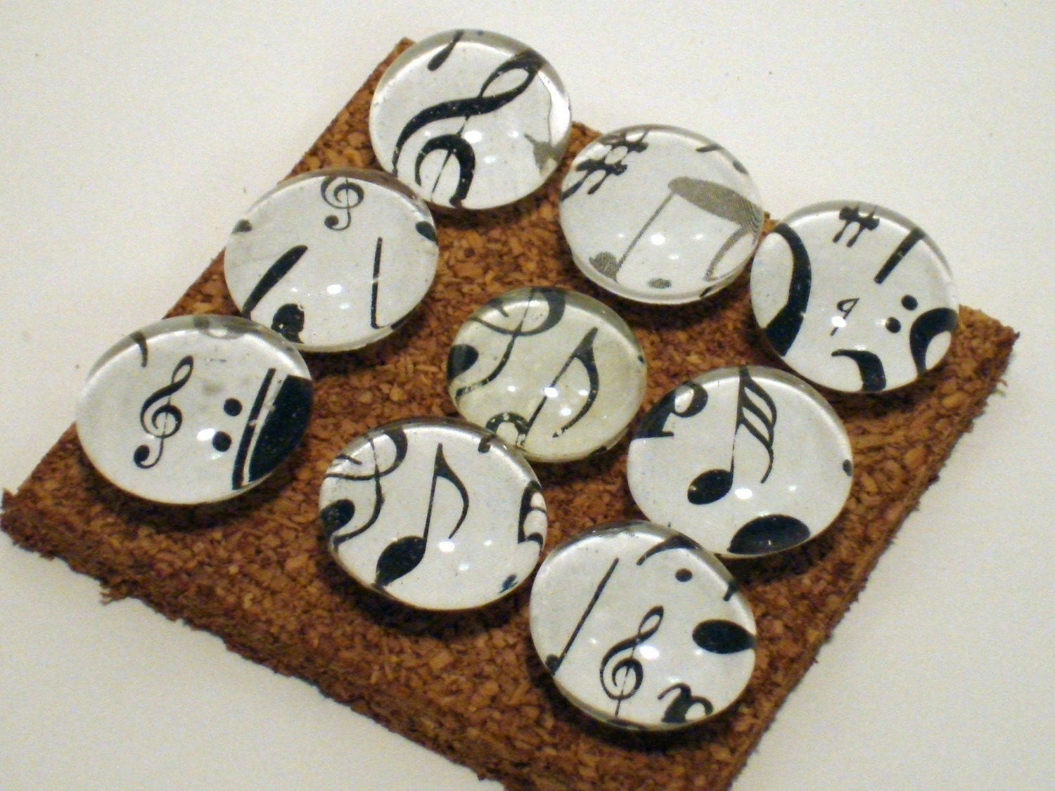 Decorative Glass Push Pins Thumb Tacks Cork by funkychickendesign