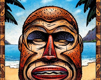 Demon Tiki by ChetArt on Etsy