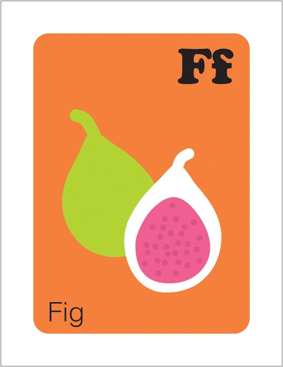 Items similar to Nursery Art Alphabet Prints- F-J on Etsy