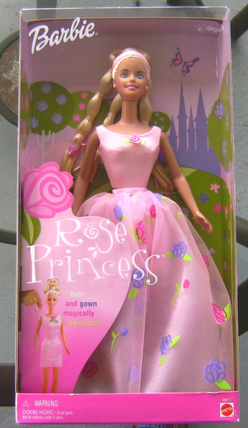 Rose Princess Barbie Blonde Hair Roses Doll NIB Destash For