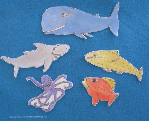 Items similar to A Slippery Fish Felt Board Flannel Board Story on Etsy