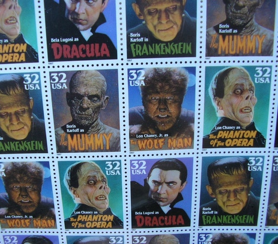 Classic Movie Monster USA Postage Stamps 1996 Dracula by 52girls