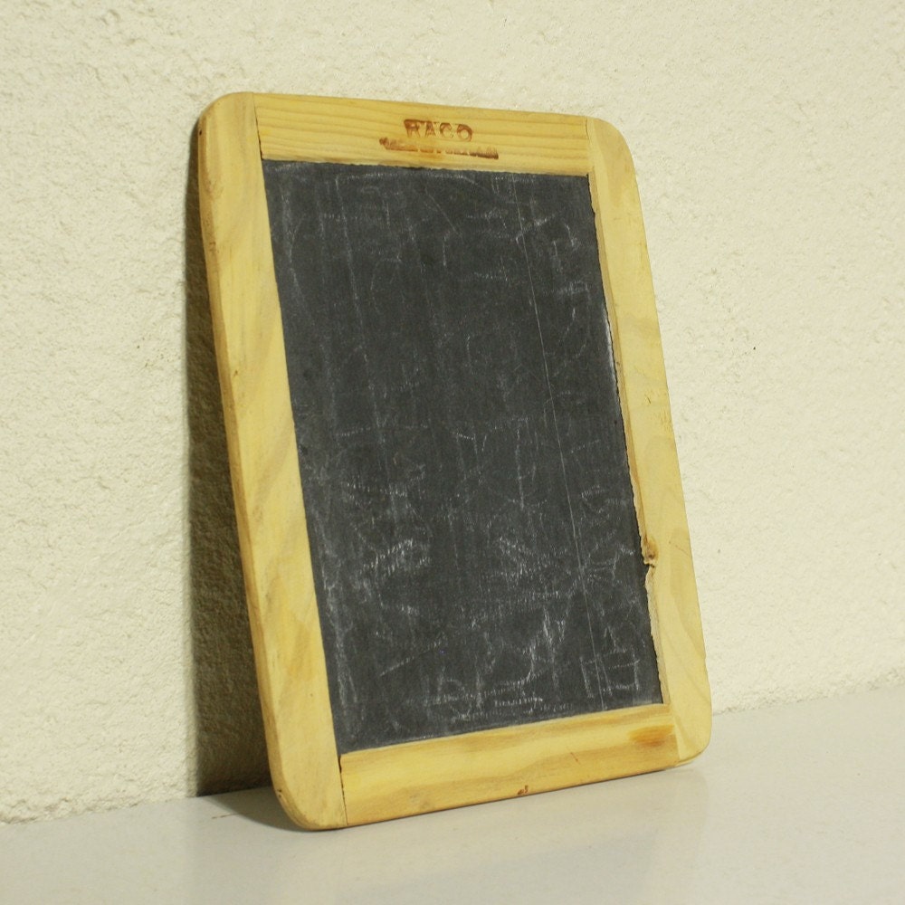 Vintage chalkboard slate school chalk tablet Raco