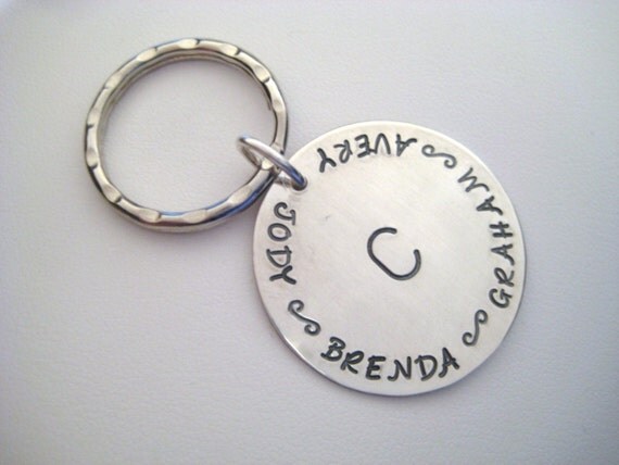 Personalized Sterling Silver Large Keychain