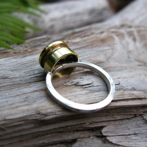 Bullet Shell Casing Ring 40 Smith and Wesson Handgun by jetflair